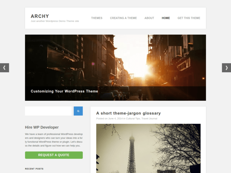 Archy - Free Ecommerce WordPress Theme - Freebie Supply