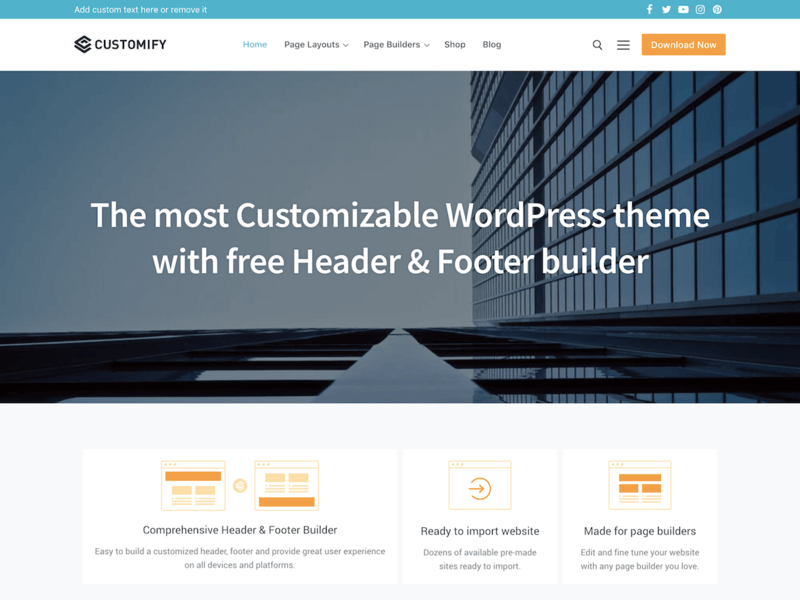 Customify - Free Ecommerce WordPress Theme - Freebie Supply