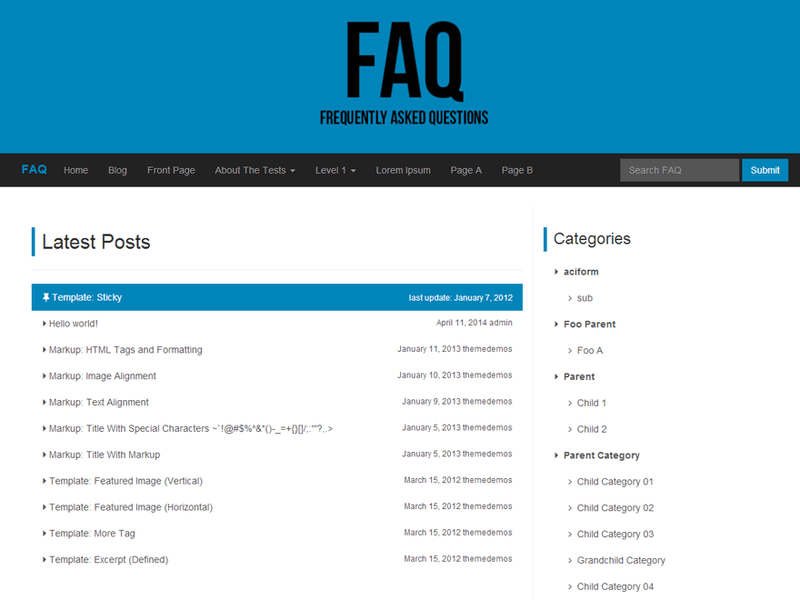 FAQ - Free Bootstrap WordPress Theme - Freebie Supply