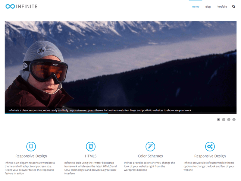 Infinite - Free Business WordPress Theme - Freebie Supply