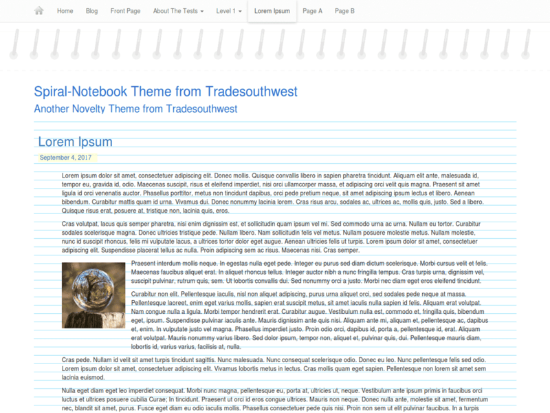 Spiral Notebook - Free Bootstrap WordPress Theme - Freebie Supply