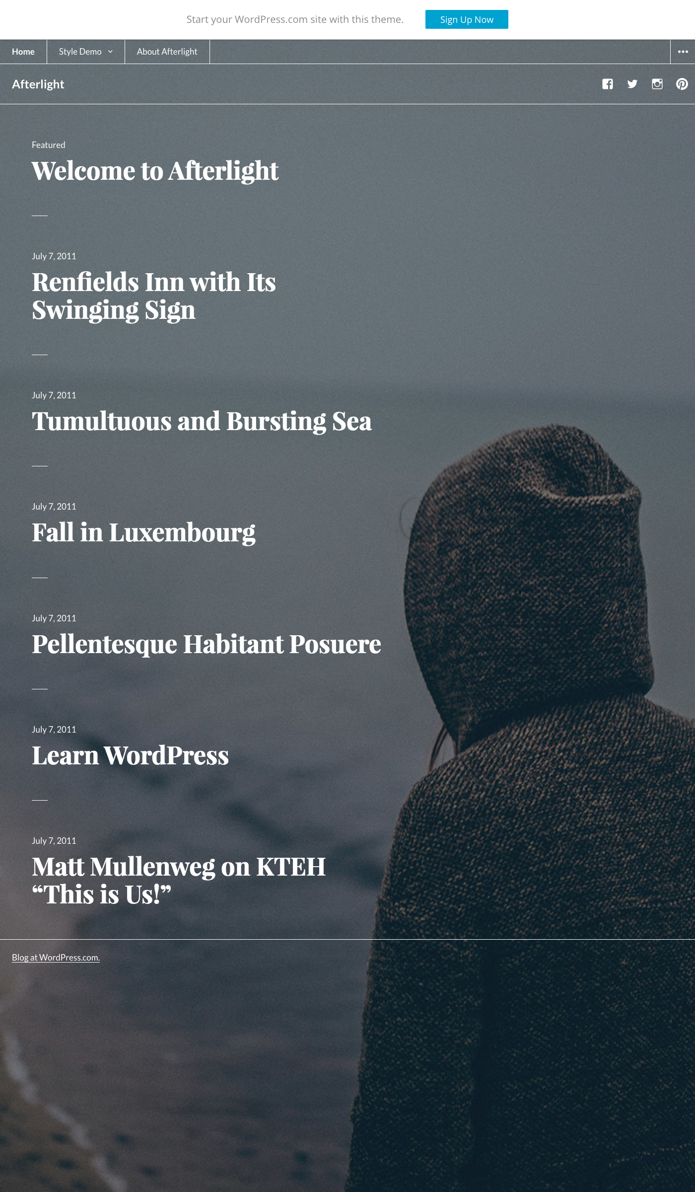 Afterlight - Free Portfolio WordPress Theme - Freebie Supply