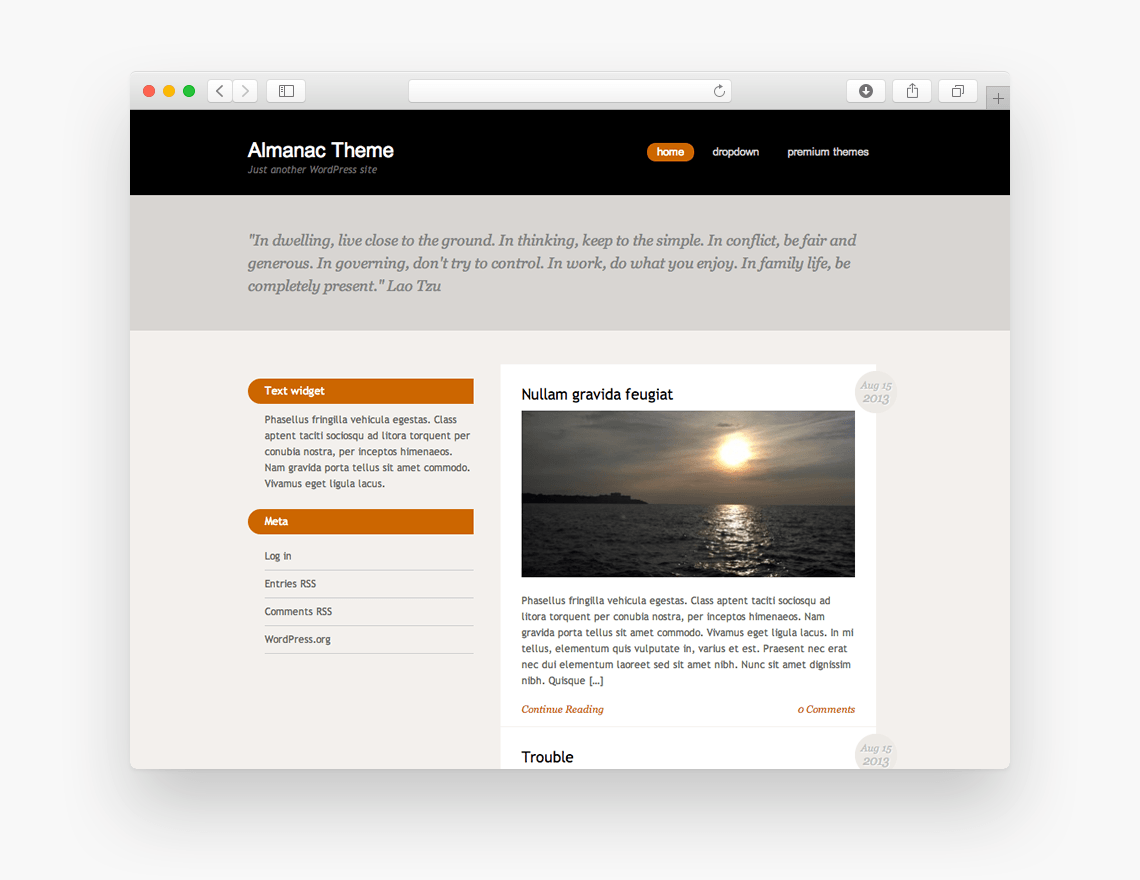 Almanac - Free Portfolio WordPress Theme - Freebie Supply