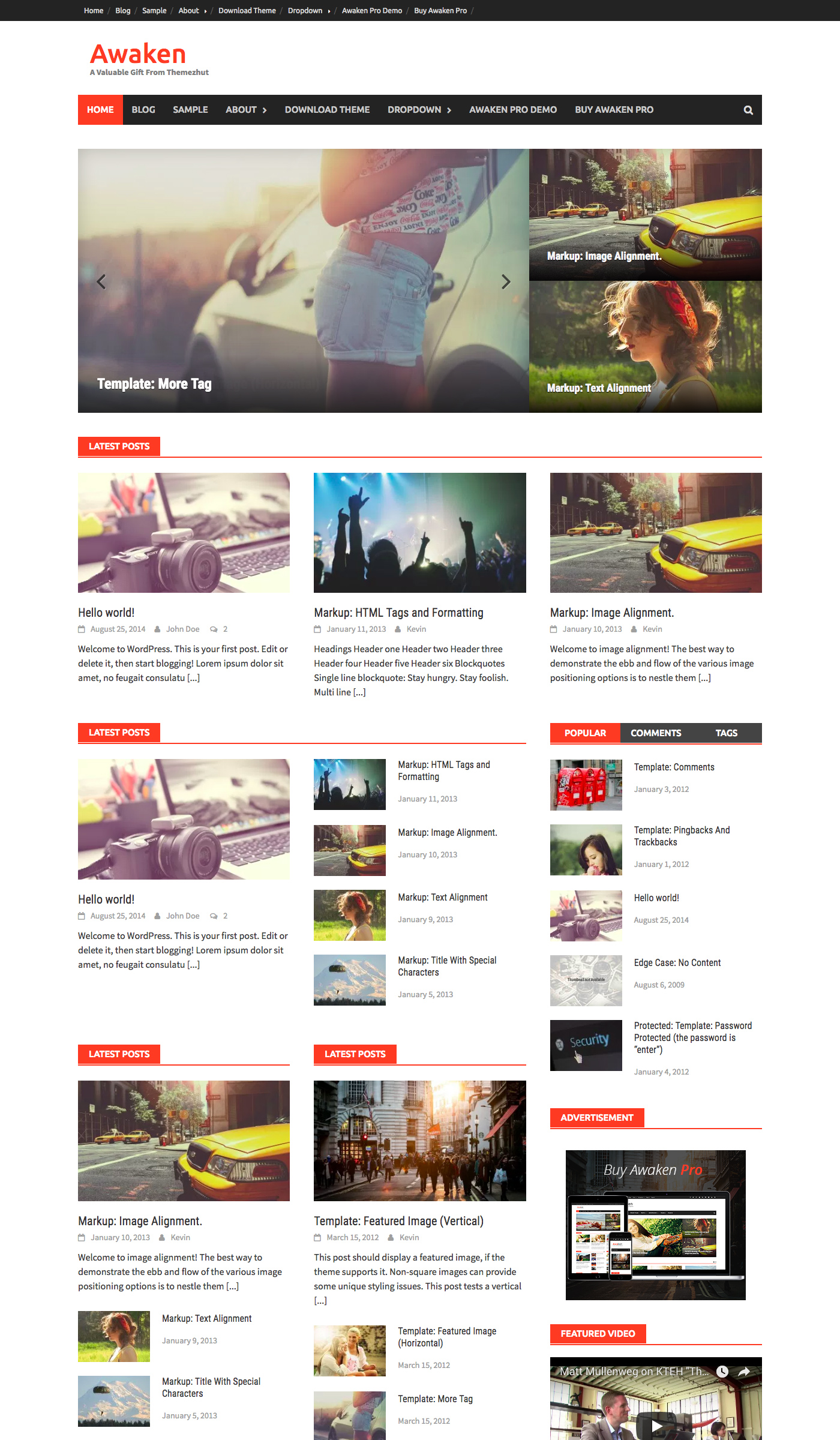 Awaken - Free Magazine WordPress Theme - Freebie Supply