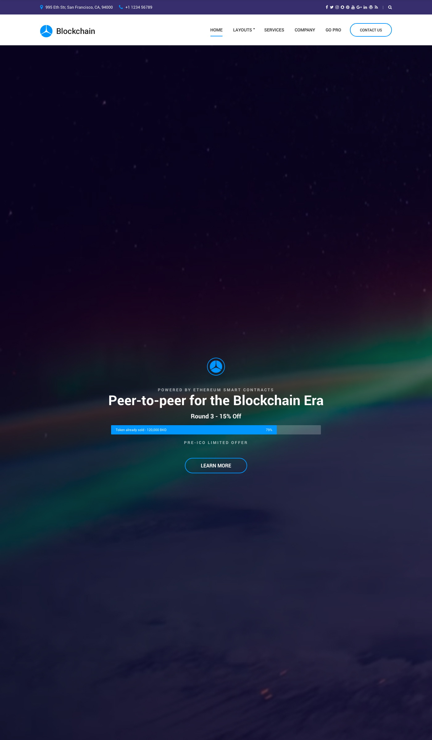 Blockchain Lite - Free Business WordPress Theme - Freebie Supply
