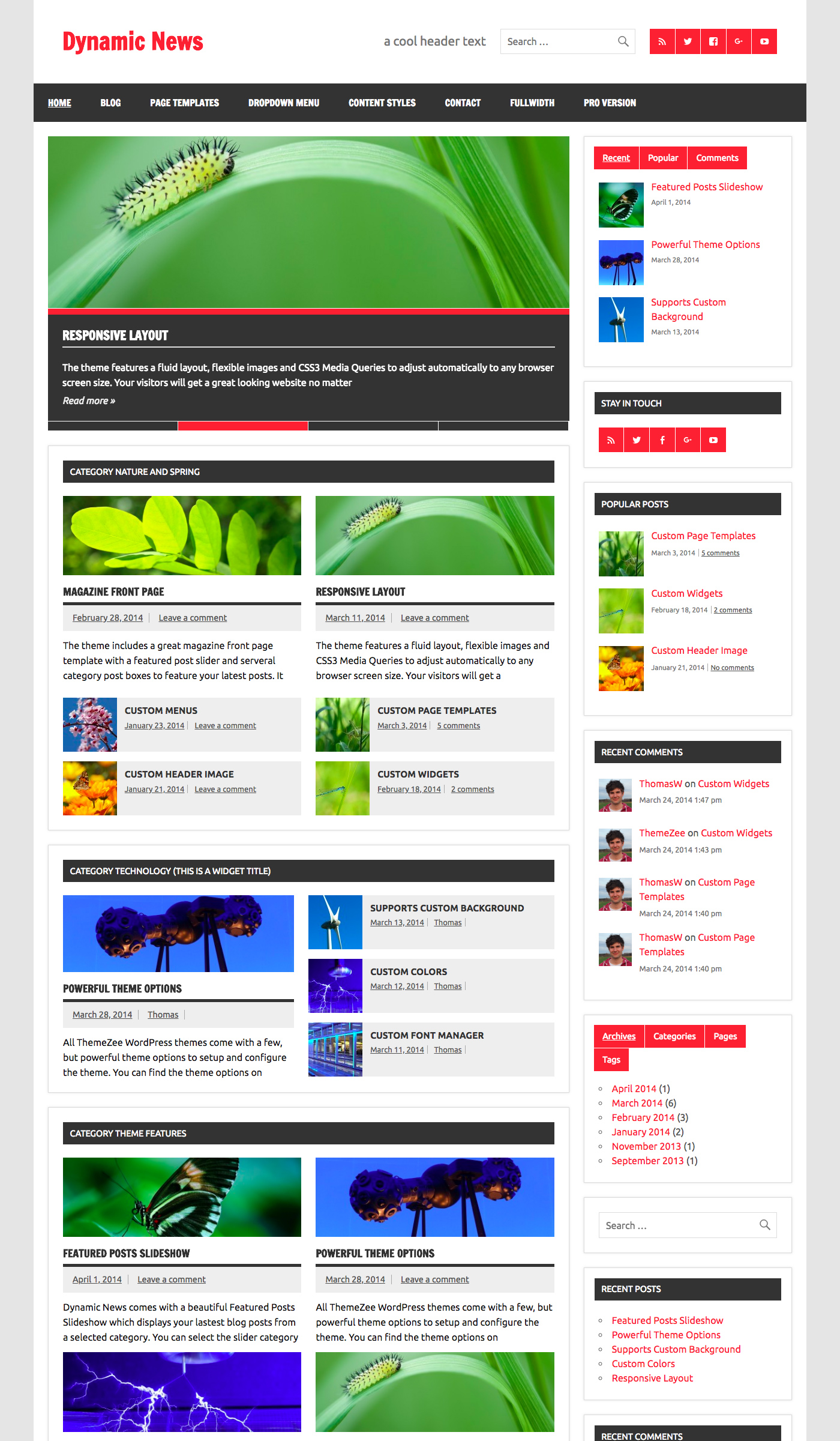 Dynamic News Lite - Free Magazine WordPress Theme - Freebie Supply