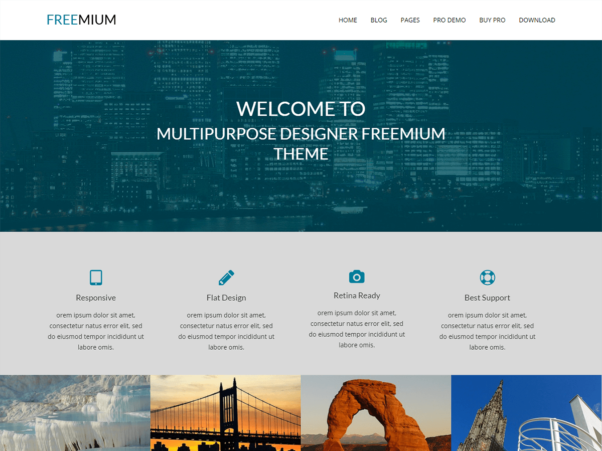 Freemium - Free Bootstrap WordPress Theme - Freebie Supply