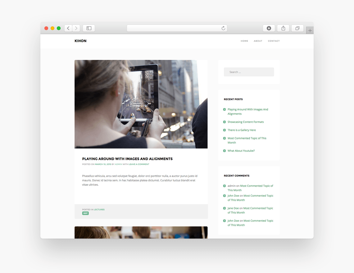 Kihon - Free Blog WordPress Theme - Freebie Supply