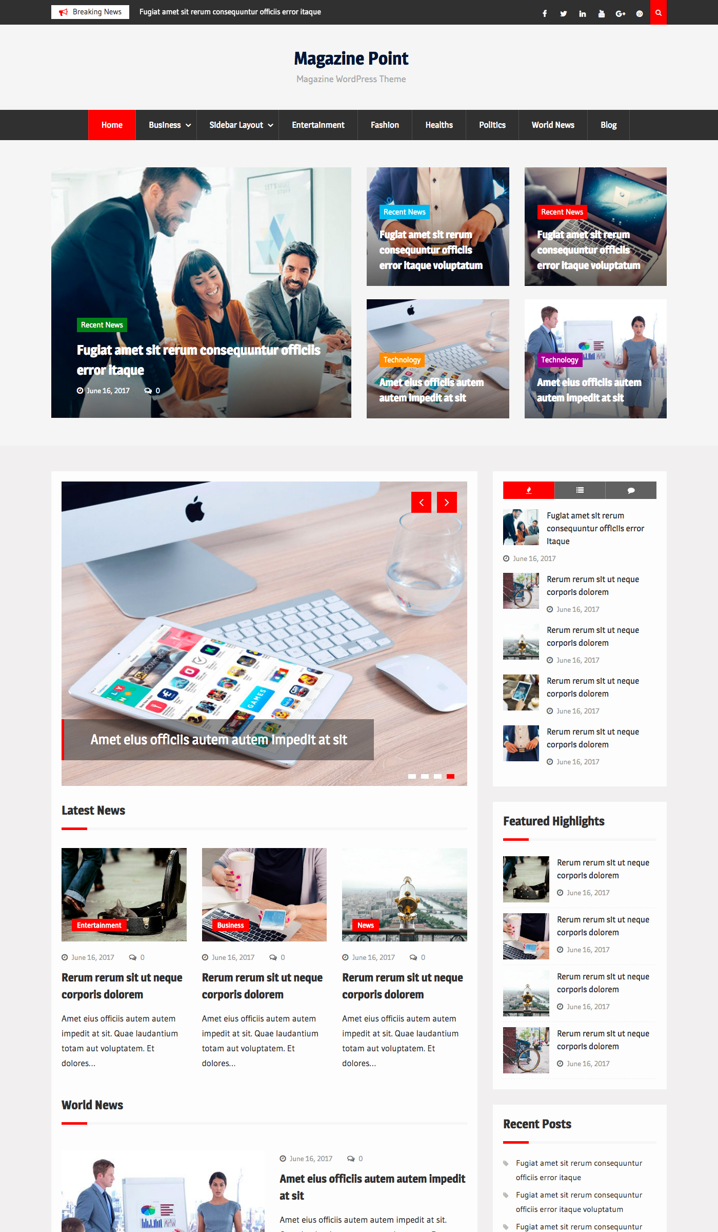 Magazine Point - Free Magazine WordPress Theme - Freebie Supply