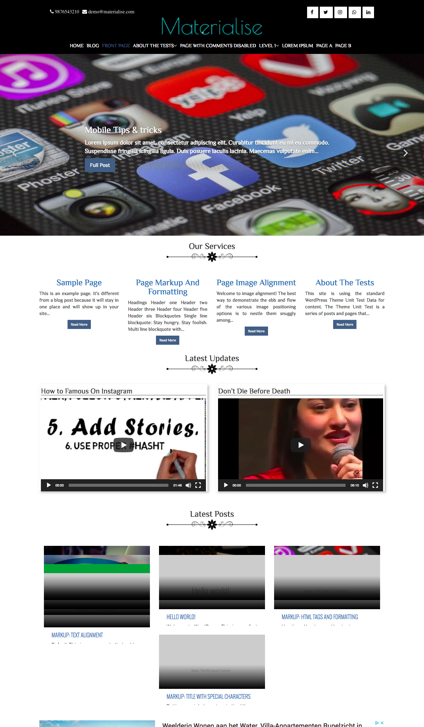 materialise - Free Bootstrap WordPress Theme - Freebie Supply