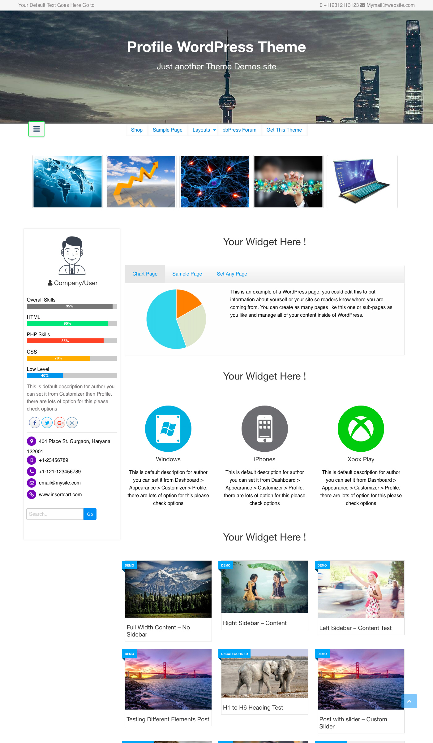 Profile - Free Ecommerce WordPress Theme - Freebie Supply