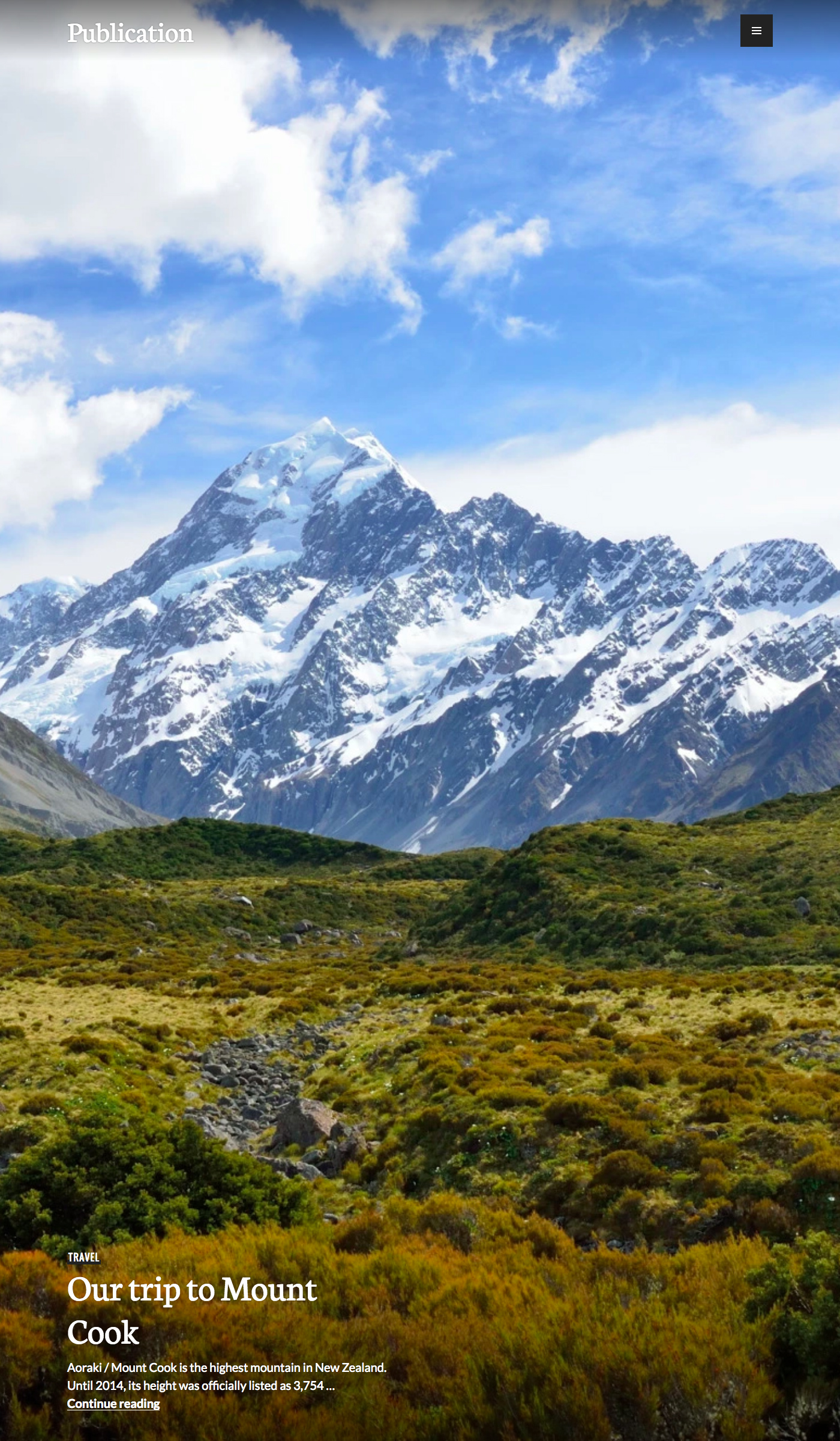 Publication - Free Magazine WordPress Theme - Freebie Supply