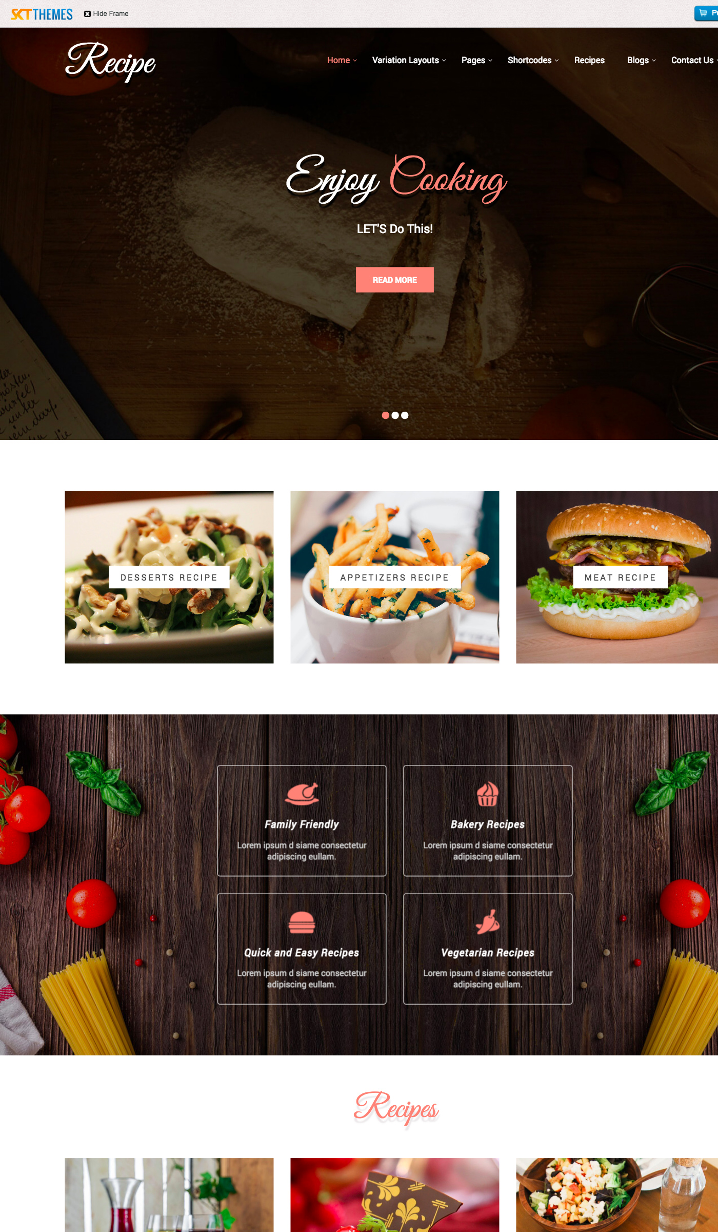 Recipe Lite - Free Ecommerce WordPress Theme - Freebie Supply