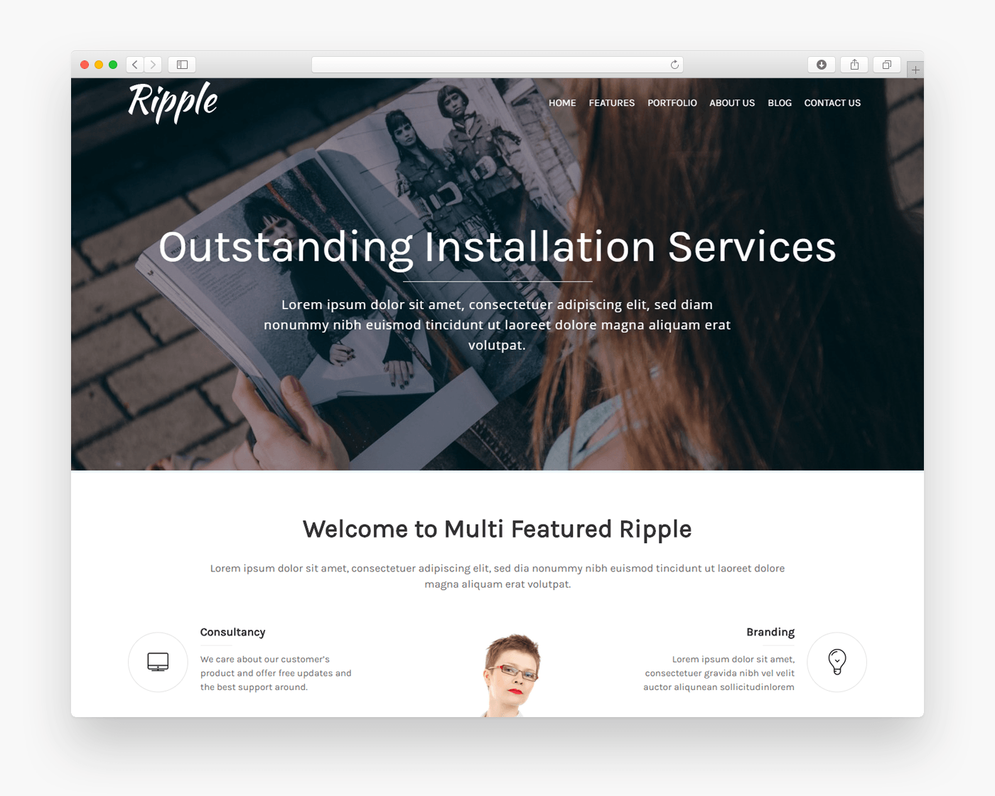 Ripple - Free Business WordPress Theme - Freebie Supply