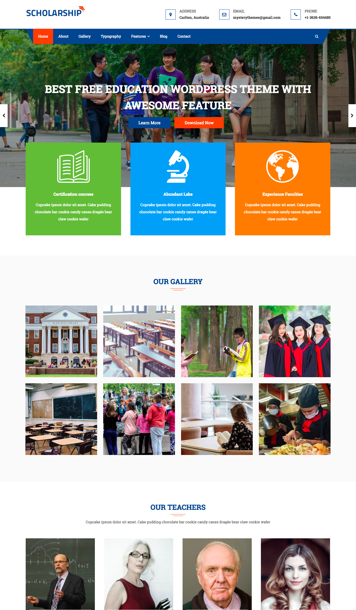 Scholarship - Free Education WordPress Theme - Freebie Supply