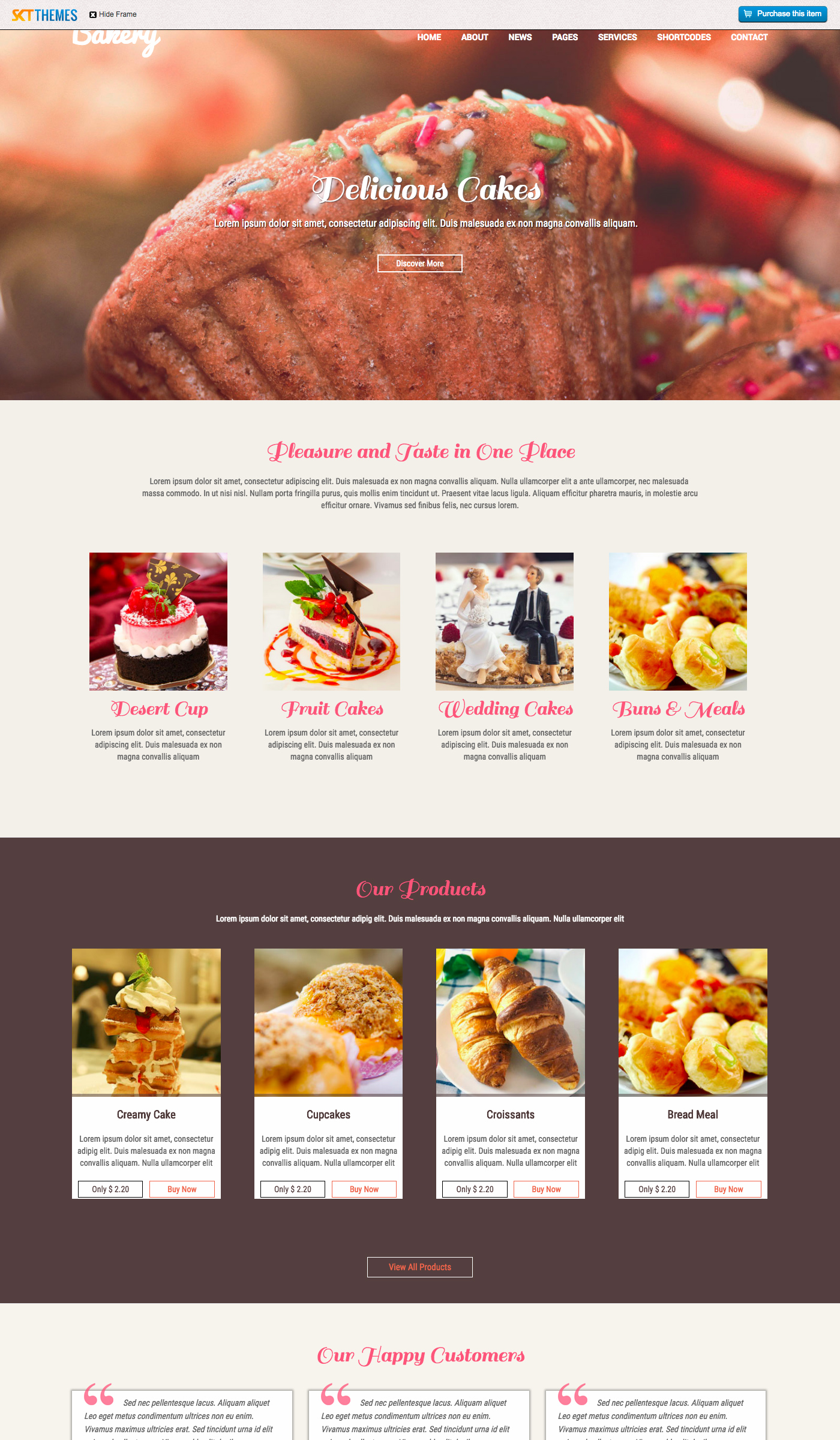 SKT Bakery - Free Ecommerce WordPress Theme - Freebie Supply