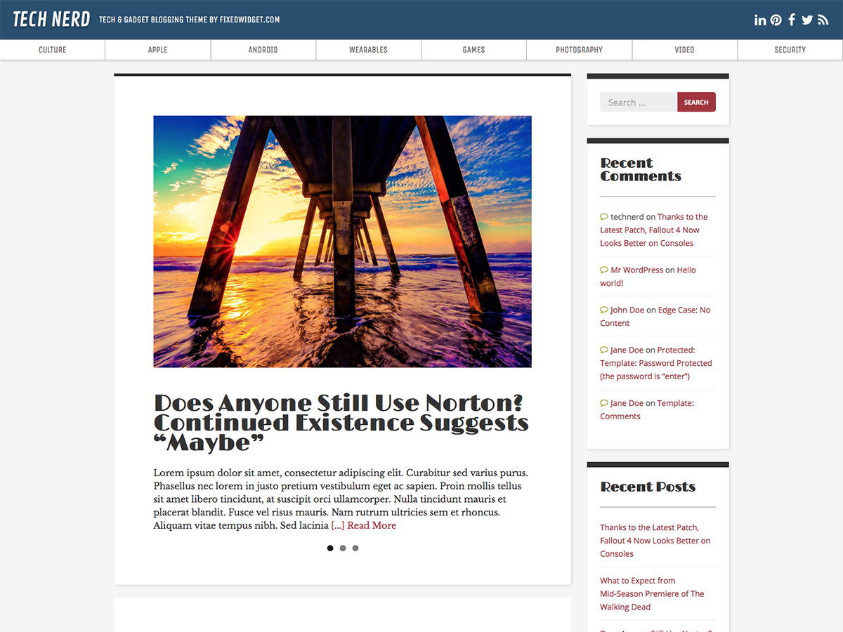 TechNerd - Free Magazine WordPress Theme - Freebie Supply
