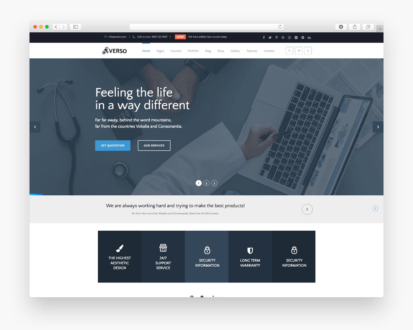 Verso Lite - Free Ecommerce WordPress Theme - Freebie Supply