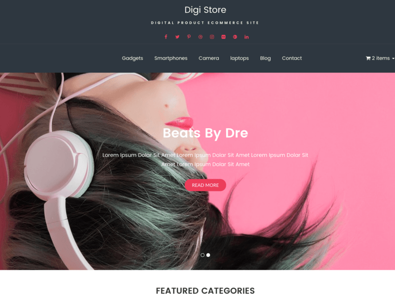 Digi Store - Free Ecommerce WordPress Theme - Freebie Supply