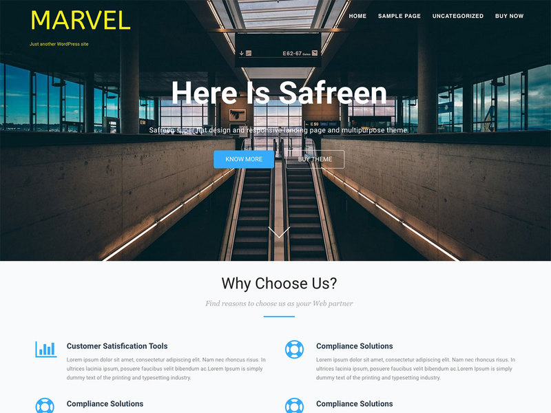 Marvel - Free WordPress Theme - Freebie Supply