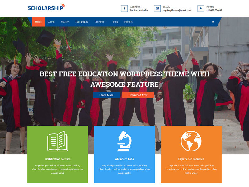 Scholarship - Free Education WordPress Theme - Freebie Supply